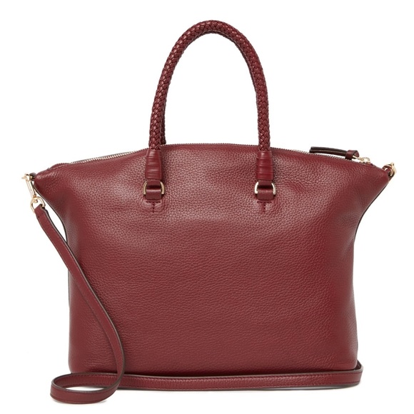 Tory Burch | Bags | Tory Burch Taylor Leather Satchel Garnet | Poshmark